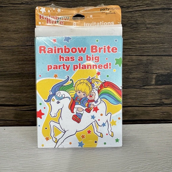 Hallmark | Office | Vintage New Set Of 8 Rainbow Brite Party ...
